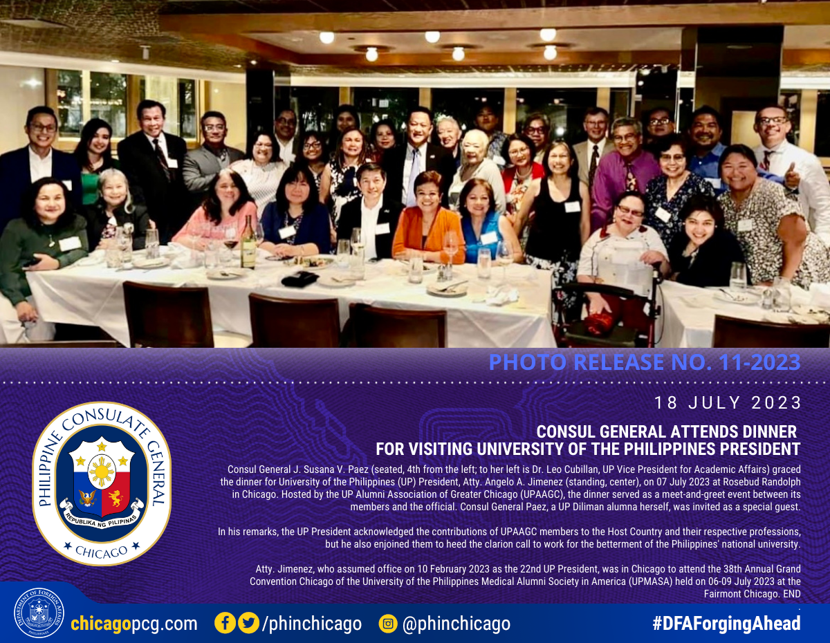 Press Release | PHILIPPINE CONSULATE GENERAL - CHICAGO